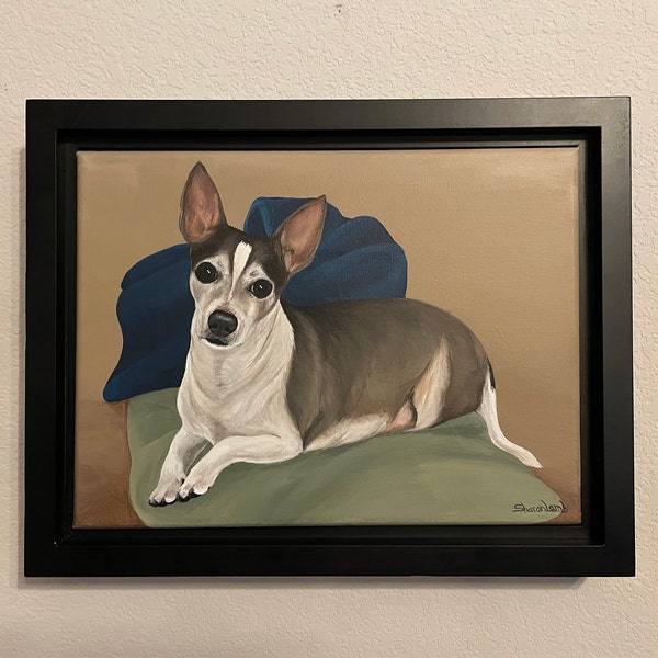 Custom Pet Painting Portrait Canvas Animal Art Pet Memorial Loss ...