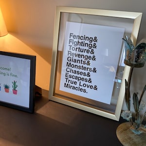 Princess Bride, Typographic Poster, Fencing Fighting Torture Revenge - Etsy