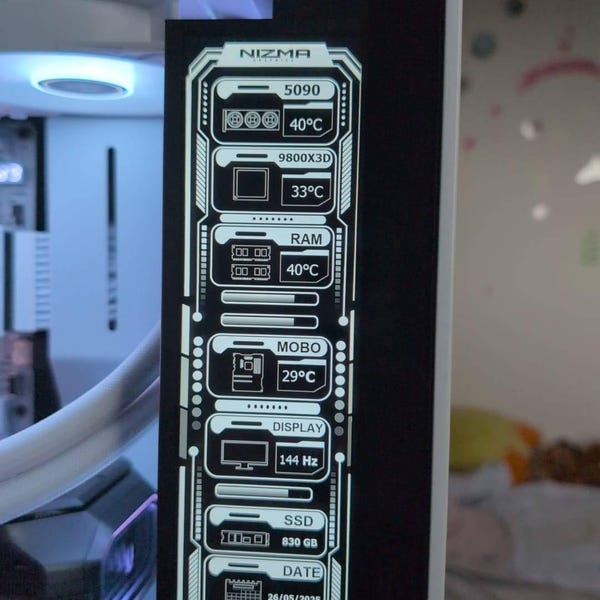 SENSOR PANEL TEMPLATE 515 X 1920 (12.6" Displays) *for Uses With Aida64 ...