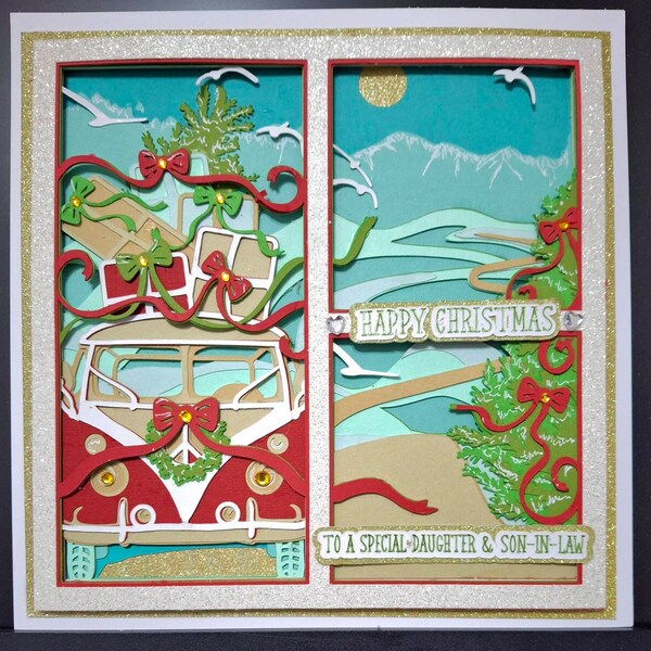 3D Blossom Tree With A Footbridge Over a Stream Shadow Box SVG, 3D ...