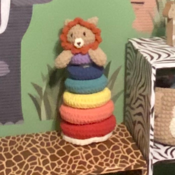 Crochet Animal Themed Ring Stacker, Ring Toy - Etsy