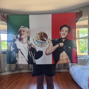 SVT Woozi Pool Shirtless Photo Flag Banner, Seventeen Woozi Kpop Flag ...