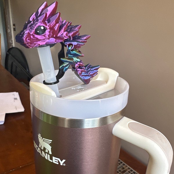 Black Chroma Style Gem Dragon 10mm Stanley Straw Topper 30oz 40oz - Etsy