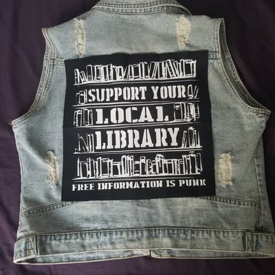 Support Your Local Library Fabric Back Patch - Etsy