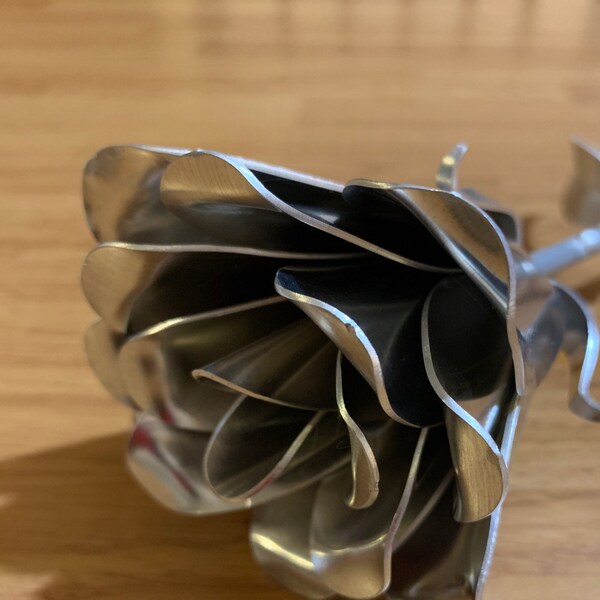 Bare Aluminum Metal Rose With Custom Engraving - Etsy