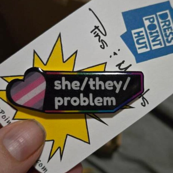 Personalized Pronouns Name Tag | Custom LGBTQ Pride Identity and ...