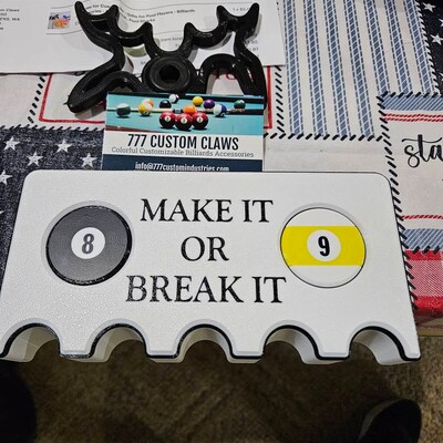 Custom 3 Cue Pool Cue Holder Gifts for Him Sports Gifts Gifts for Her ...