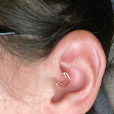 Daith Ring Gold, 14K Solid Gold Jewelry, Gold Daith Ring, Daith ...