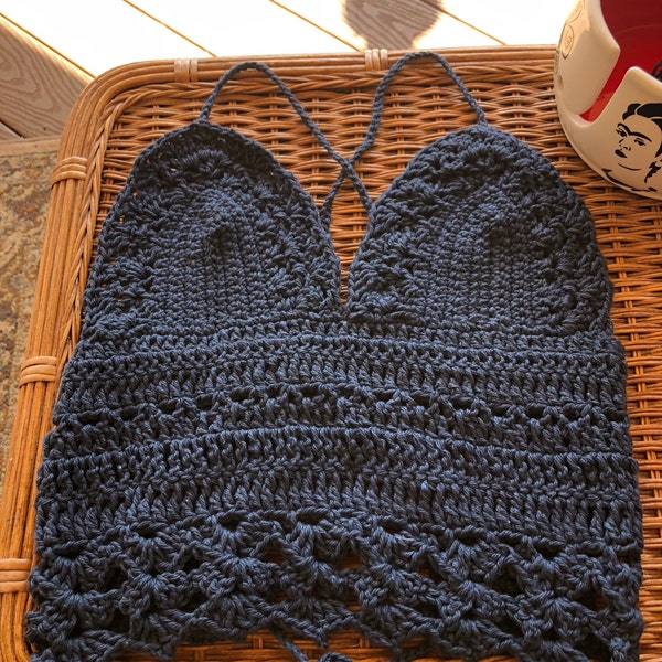 CROCHET PATTERN - Coachella Inspired Boho Crochet Halter Top by ...