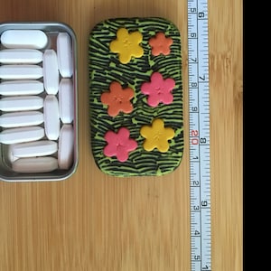 MINI SIZE Metal Slide Top Pill Box Gold Rococo Pattern Unique - Etsy