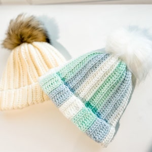 2 PATTERN BUNDLE Crochet Easy Beanie Crochet Ribbed Beanie - Etsy