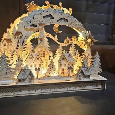 Glowforge Svg Cut File Well Template Cnc Plan Decor Dxf Files for Laser ...