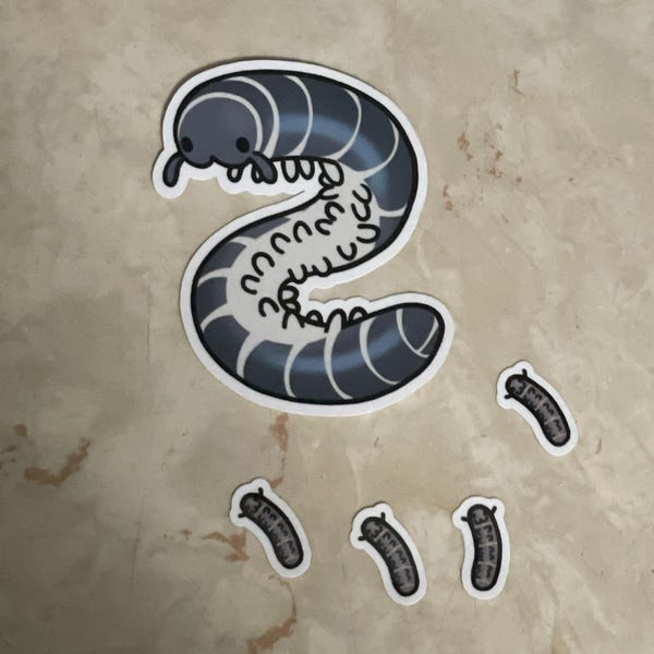 Domestic Silk Moth Stickers! (venezuelan Poodle Moth) - Etsy