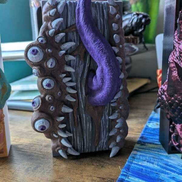 Mimic Book Nook - Fantasy Book Shelf Decor - Book Lovers Gift - Horror ...