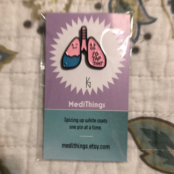 I'd Tap That Lung Pin - Pulmonology / Enamel Pin / Medicine/ Medipins ...