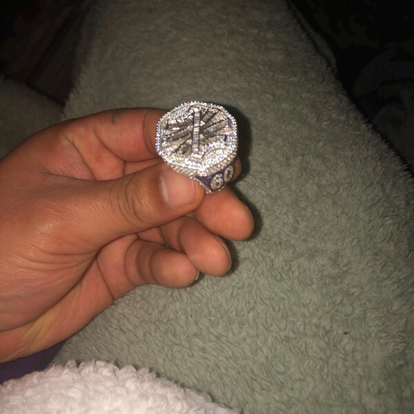 VVS1 Moissanite Letter Ring, Iced Out Ring, Hip Hop Jewelry Gift, Men's ...