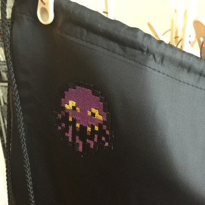 Pixel Art Final Fantasy 3 6 VI Ultros Shiny Metallic Embroidery Iron on ...