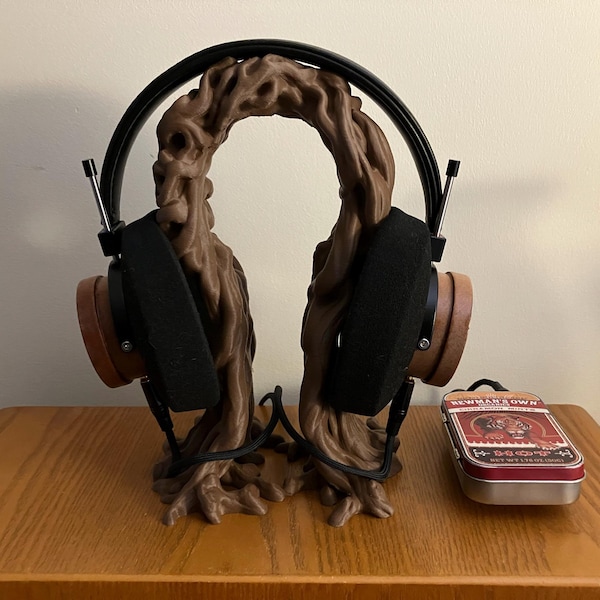 Wood Root Headphone Stand - Plastic Tree Roots Headset Holder - Natural ...