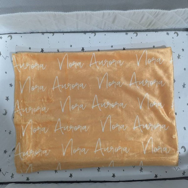 Plush Minky Name Blanket - Etsy