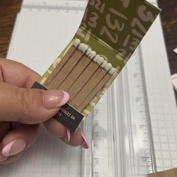 Blank Editable DIY Matchbook Template | Instant Download - Etsy