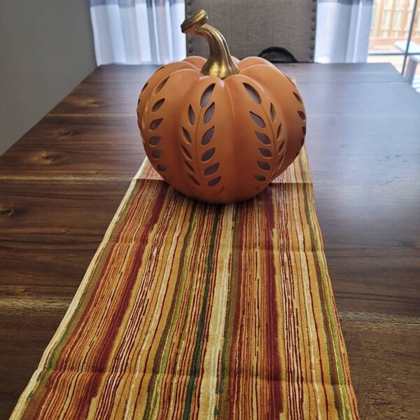 Multi Ombre Orange Tan Tones Linen Table Runner, Various Lengths/fall ...