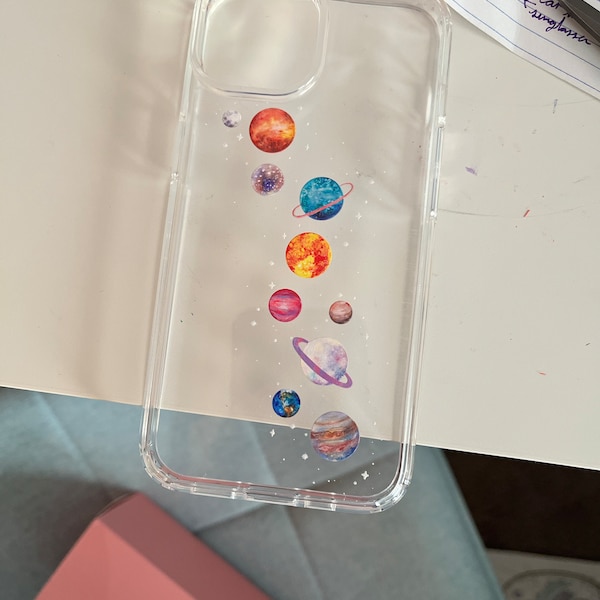 Galaxy Planets Phone Case Space Cover for iPhone 17 16e 15 14 13 Pro ...