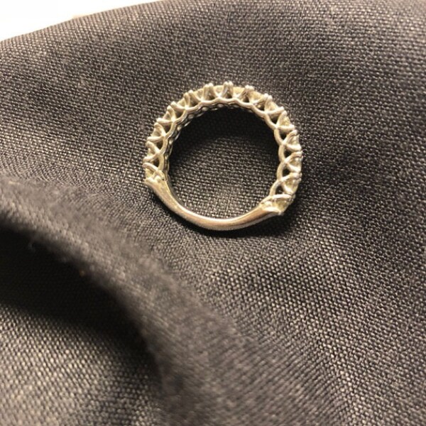 3.0ct Round Four Claw Prong Cathedral Shank Channel Set Charles ...