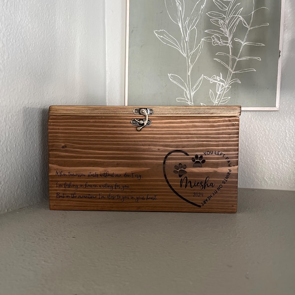 Cat Keepsake Box -cat Memorial Pet Urn -personalized Pet Urn -pet ...