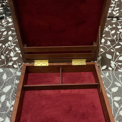 Classic Walnut Lap Desk, Wood Writing Slope, Wood Writing Box, Large ...