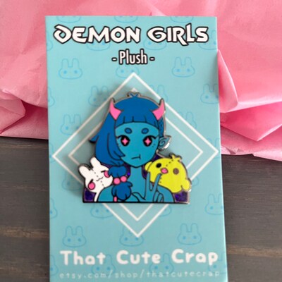 Demon Girl Heartbreaker Enamel Pin - Etsy
