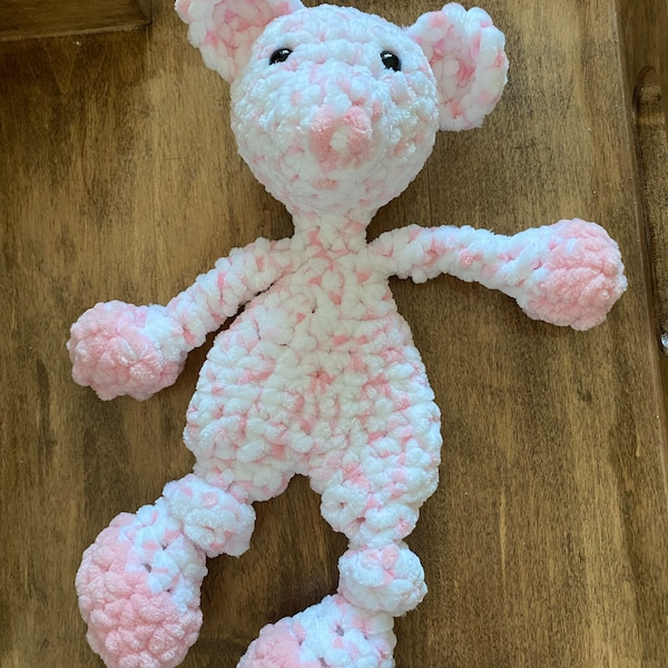 MINI Pia Pig Knotted Lovey — Crochet Pig PATTERN - Etsy