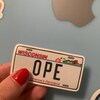 Wisconsin License Plate Sticker, OPE, Wisconsin Sticker, Waterproof ...