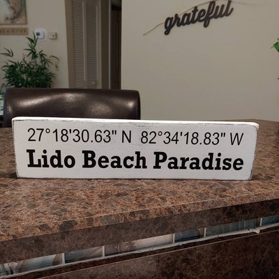 14 X 3.5 City Sign With Coordinates - Etsy