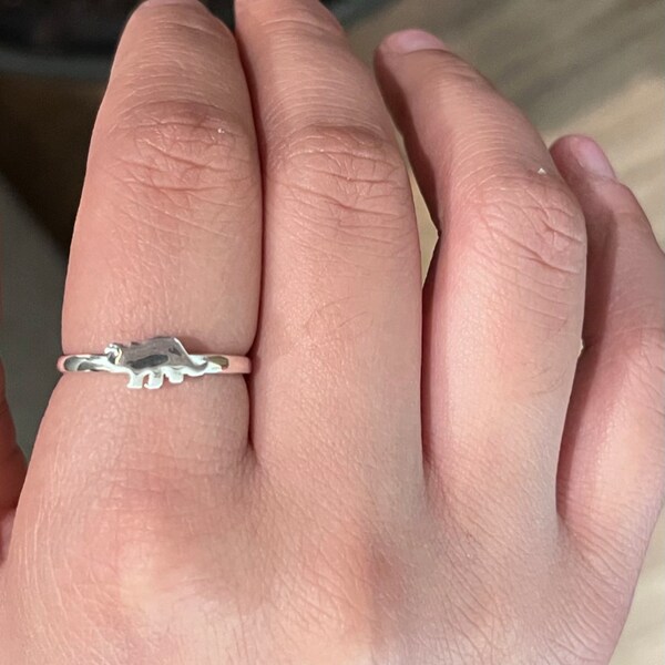 Triceratops Promise Ring for Couples - Dinosaur Ring, Matching His and ...