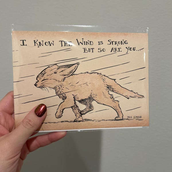 Fox in the Wind 5"x7" Art Print - Etsy