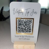 Mini QR Code Social Media Display Sign Facebook Instagram Business Sign ...
