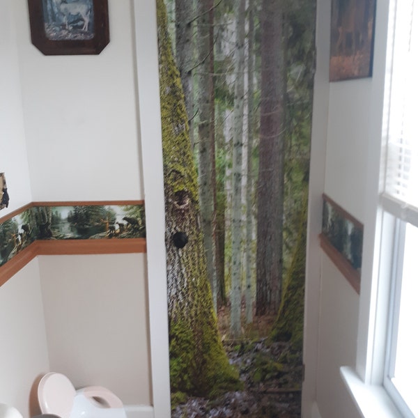 Into the Forest Door Sticker, Forest Door Wallpaper, Door Mural, Door ...