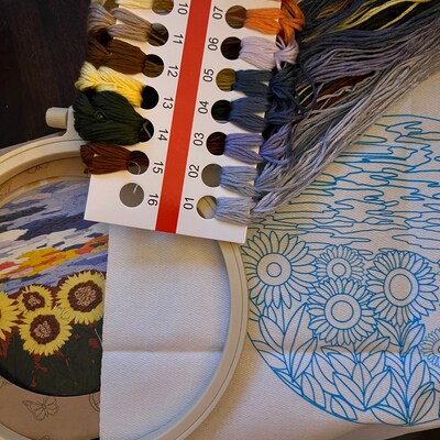 DIY Cat Punch Needle Kit for Beginner, DIY Unfinished Embroidery Kit ...