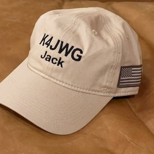 Embroidered Call Sign and Name Tactical Hat With American Flag on Side ...