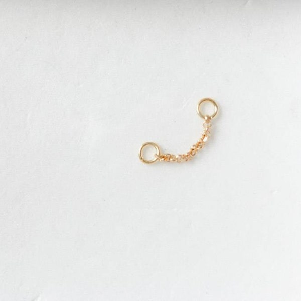 Dangle Gold Earring Chain Charm, Earring Chain, Helix Chain, Cartilage ...