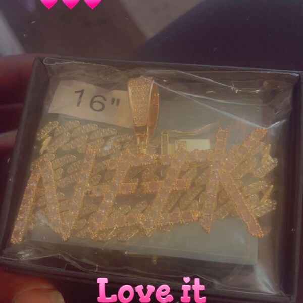 CUSTOM Your Name Letters Pendant With Stainless Steel Rope Chain,custom ...