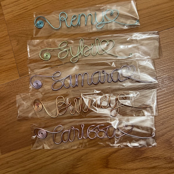 Personalized Wire Name Bookmark, Unique Handmade Custom Bookmark, Back ...