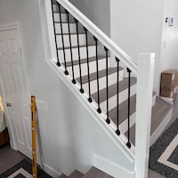 Square Iron Balusters set of 10 Modern Contemporary Black Mega 3/4 ...