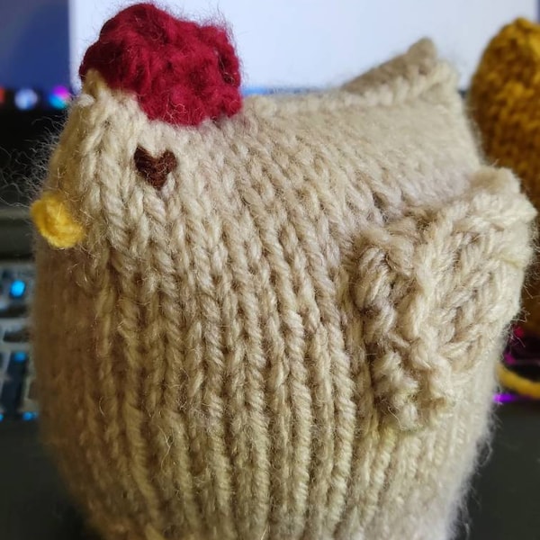 Poppy the Chicken Knitting Pattern ORIGINAL, Knit Chicken Pattern ...