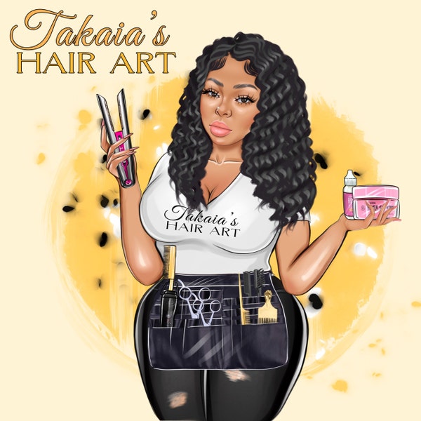 Braider Logo, Hairdresser Logo Portrait, Beauty Salon Logo, Hair Studio ...