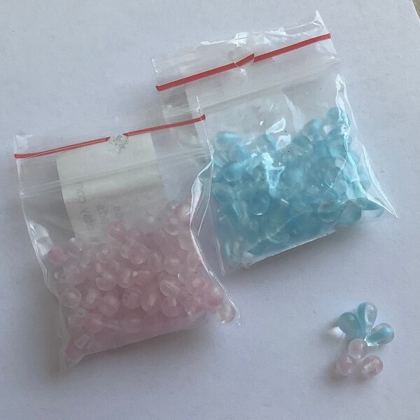 60pcs Small Teardrop Beads for Jewelry Making 4mmx6mm, Czech Glass ...