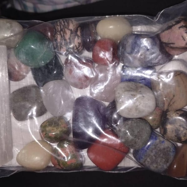 Premium One Pound Crystal Crystals Medium Tumbled Stones Beautiful Mix ...