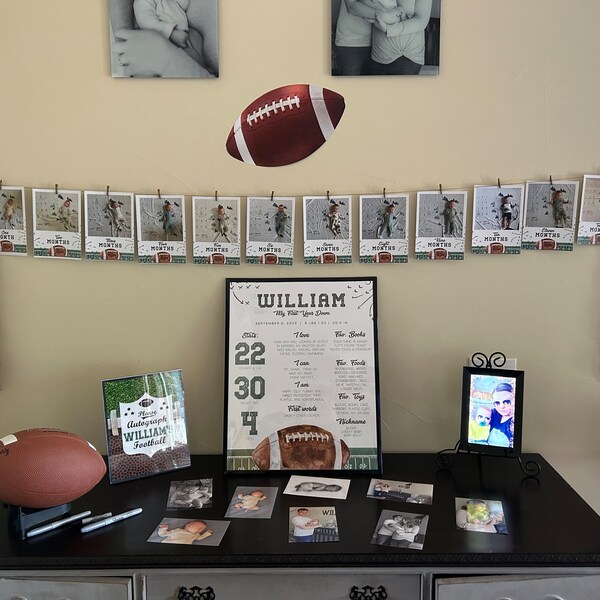 Football Autograph Sign, Personalized Sign My Ball, Football Party ...