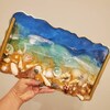Resin Tray With Seashell Embelishments . - Etsy