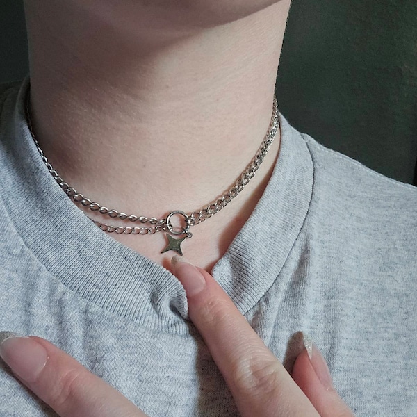 Astral | Layered Dainty Star Necklace | Stainless Steel Celestial ...